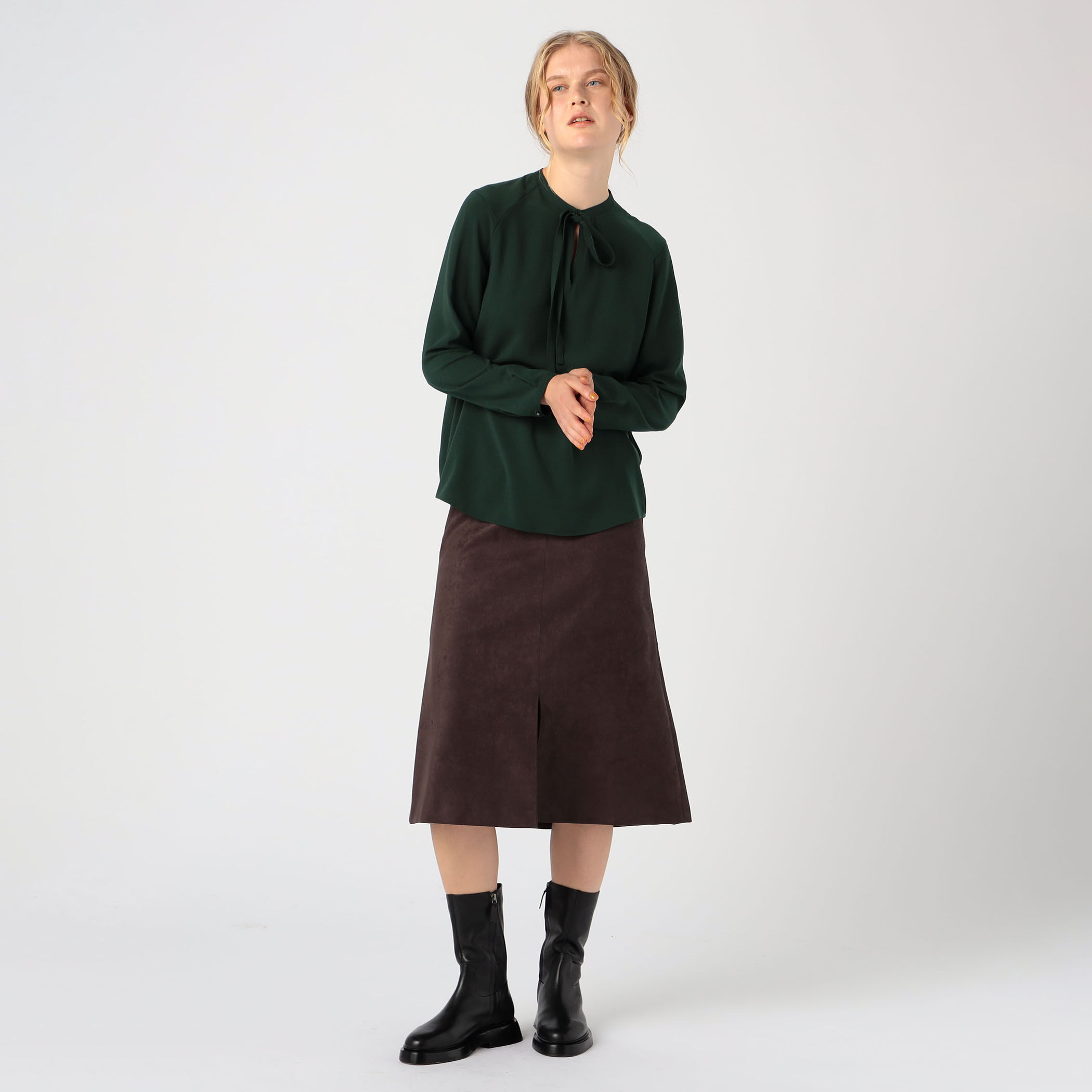 フェイクスエード マーメイドミディスカート｜トゥモローランド 公式通販