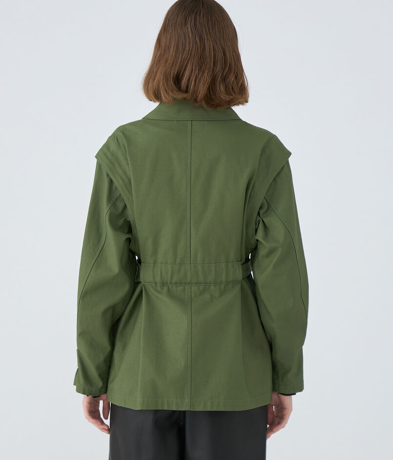 スラブバックサテン ミリタリージャケット｜トゥモローランド 公式通販