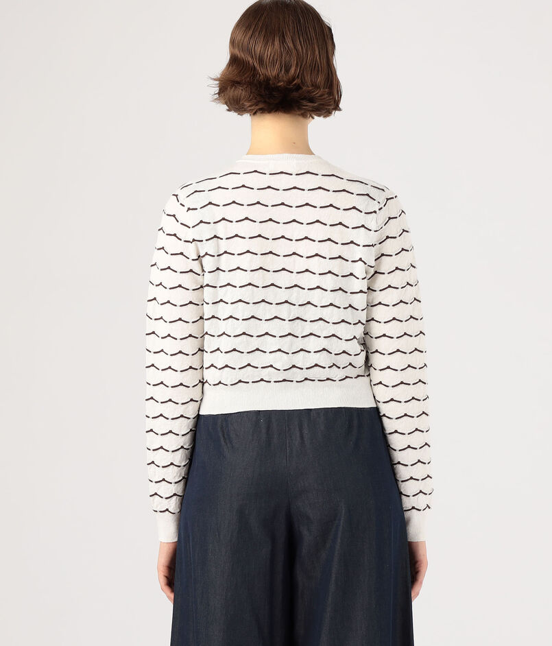 3ミックスフリル クルーネックカーディガン｜トゥモローランド 公式通販