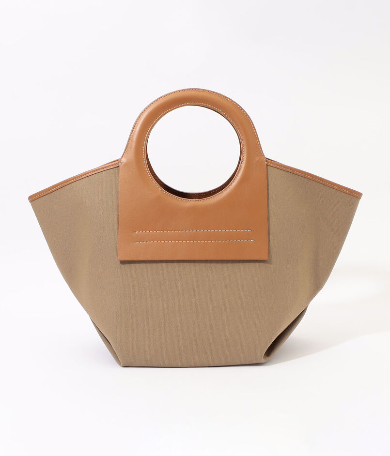 HEREU CALA SMALL Leather-trimmed キャンバストートバッグ HEREU CALA SMALL Leather-trimmed キャンバストートバッグ